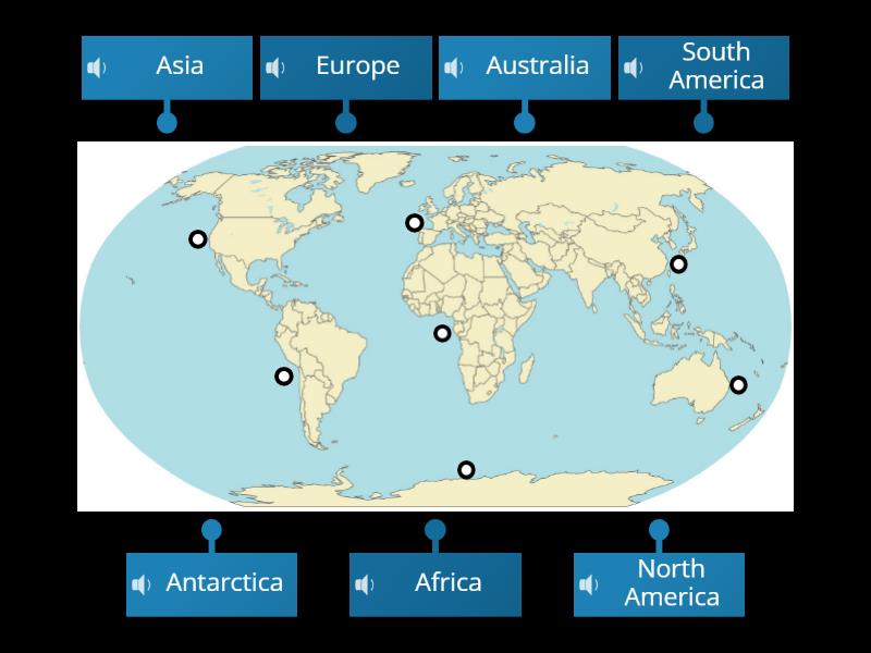 world map - Labelled diagram