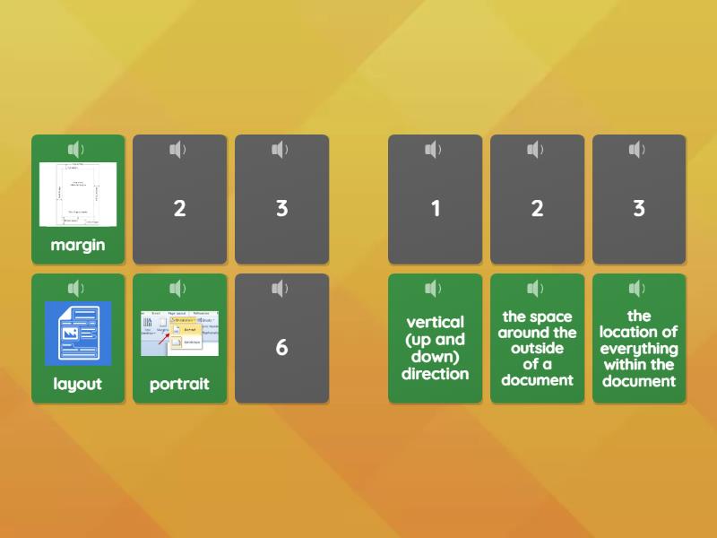 Microsoft Word Layout Orientation Memory Pairs - Matching pairs