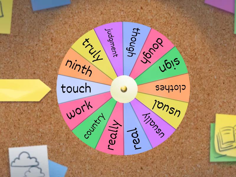 6.8 Sight Word Wheel - Spin the wheel