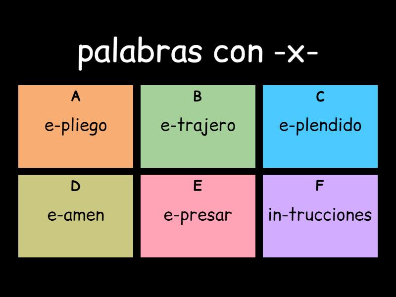 PALABRAS CON -X- y -Y- - Quiz