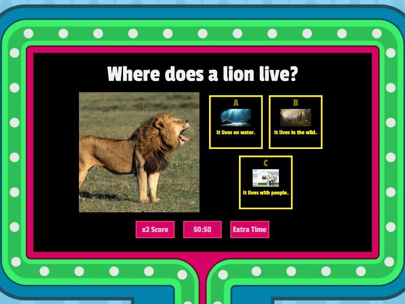 WHERE DO THESE ANIMALS LIVE? - Gameshow quiz