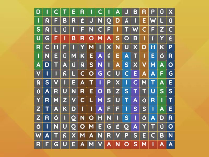 SOPA DE LETRAS TERMINOLOGÍA MÉDICA - Wordsearch