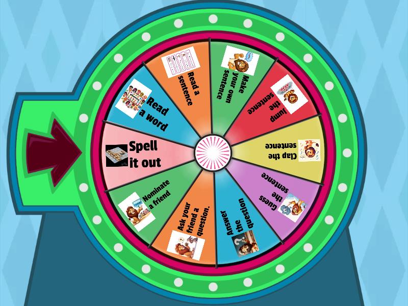 Reading Game - Spin the wheel