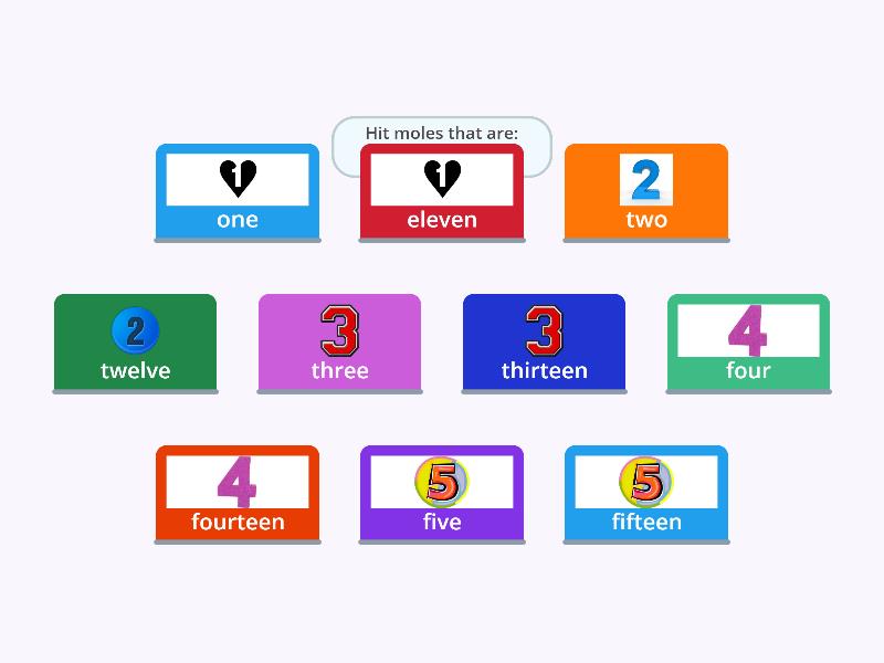 Numbers - Whack-a-mole