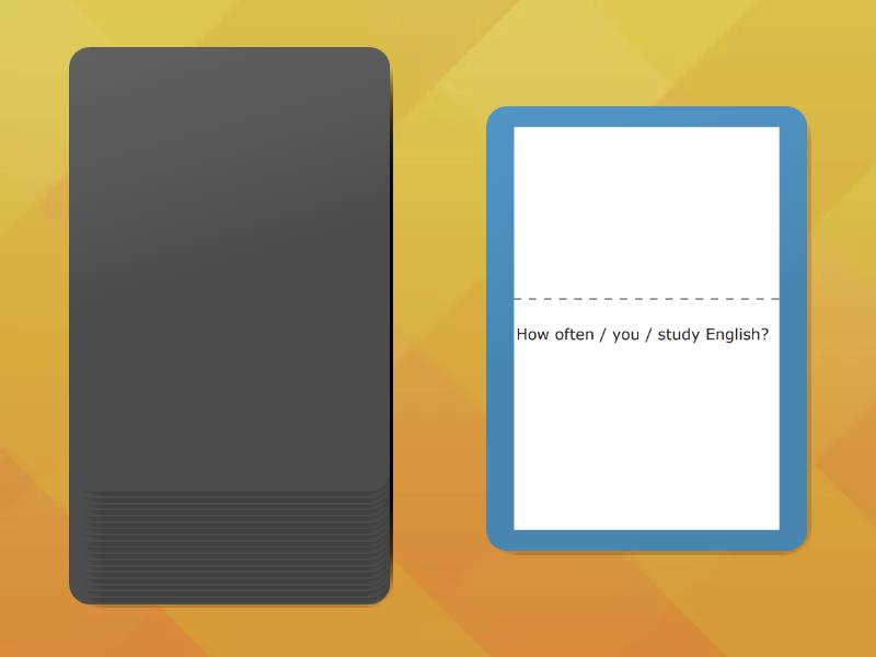 present simple present continuous - Speaking cards