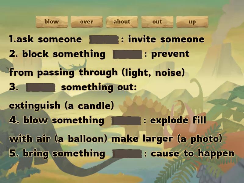 Transitive phrasal verbs - Complete the sentence