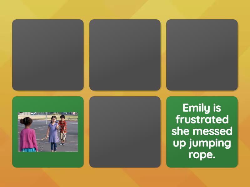 Illustrations to Describe Events - Matching pairs