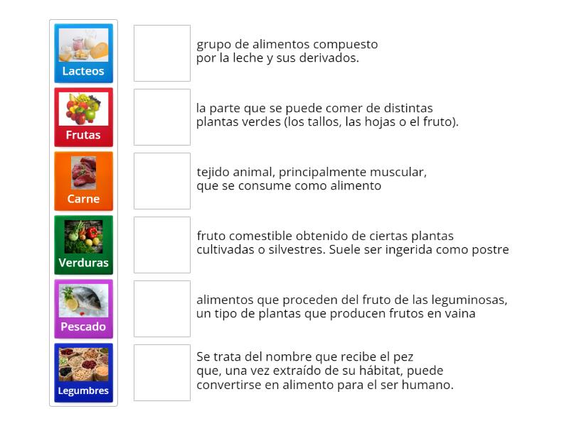 Alimentos Saludables - Match up