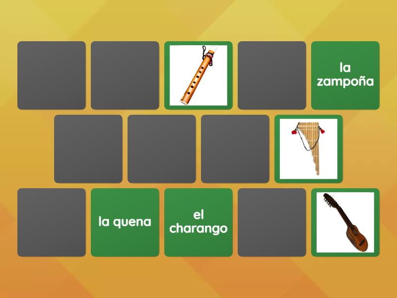 Instrumentos de Latinoamerica - Combine os pares