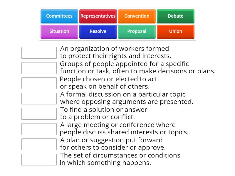Creating a Nation - Match up