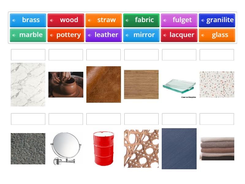 Materials - Match up