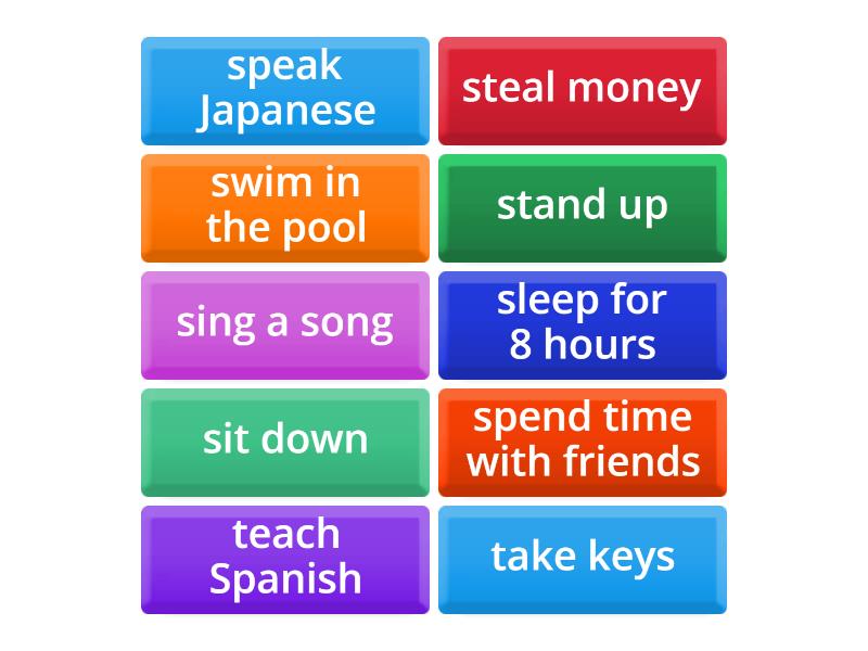 5) Past simple - irregular verbs - make sentences with these verbs. - Flip tiles