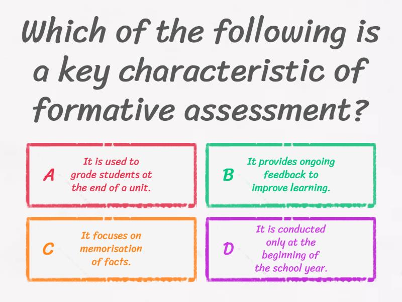 Formative Assessment - Quiz