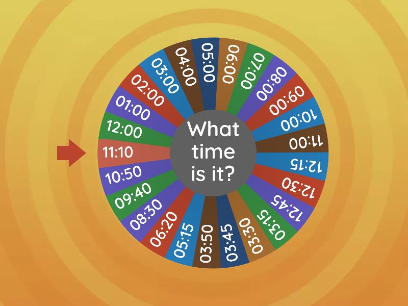 Tell the time - Random wheel