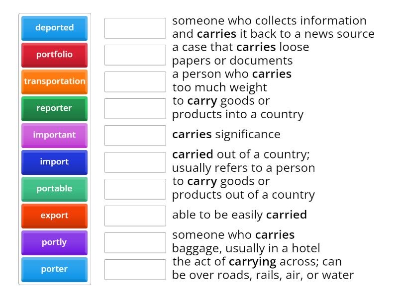 Morphology Port Hoz Match Up