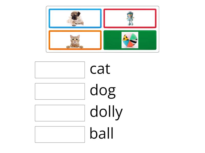 See and learn set 1: word to picture match - Match up