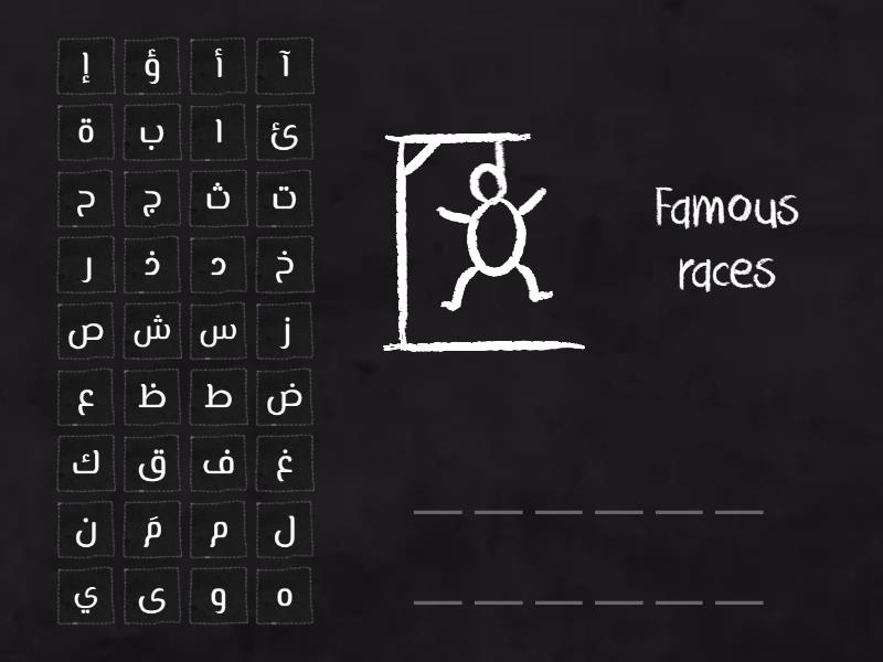 Famous Races - Hangman