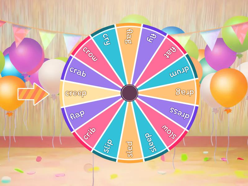 Consonant Blends - Spin the wheel