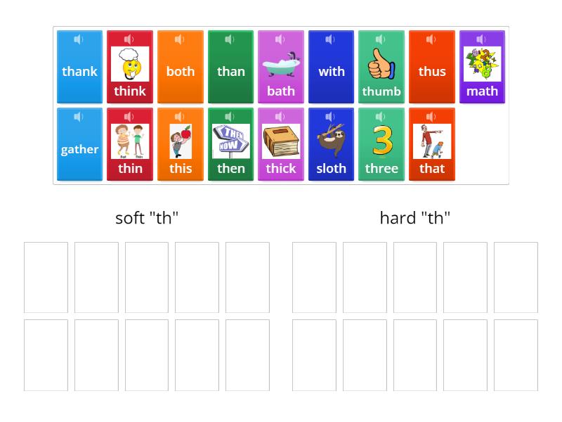 soft "th" and hard "th" - Group sort