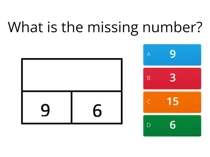 easy part-part-whole missing parts and missing wholes - Quiz
