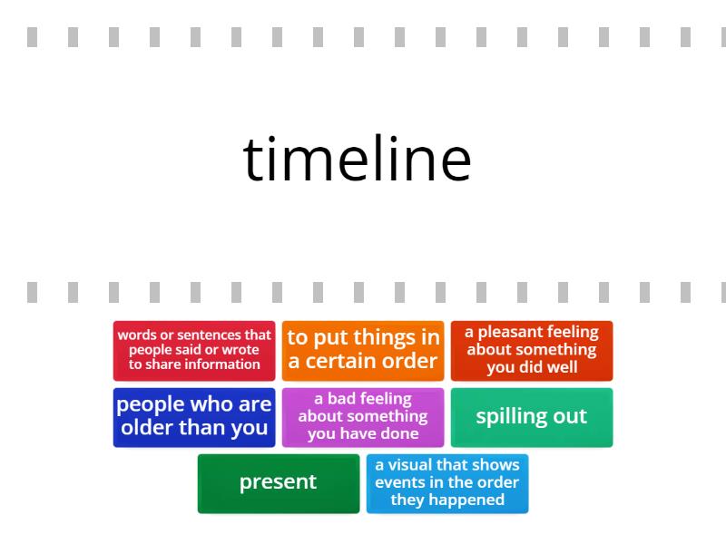 How to Make a Timeline Vocabulary - Find the match