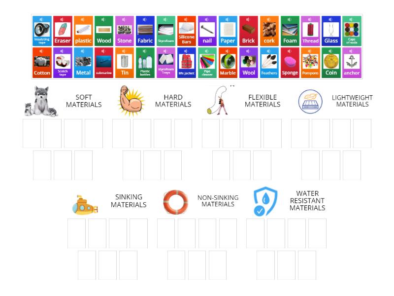 CLASSIFY THE MATERIALS - Group sort