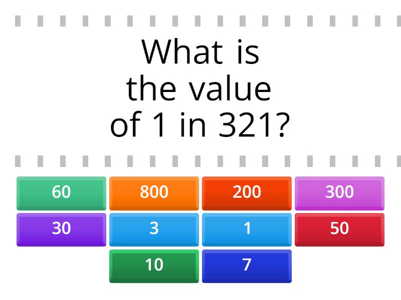 G2 - Maths Place Value - Find the match
