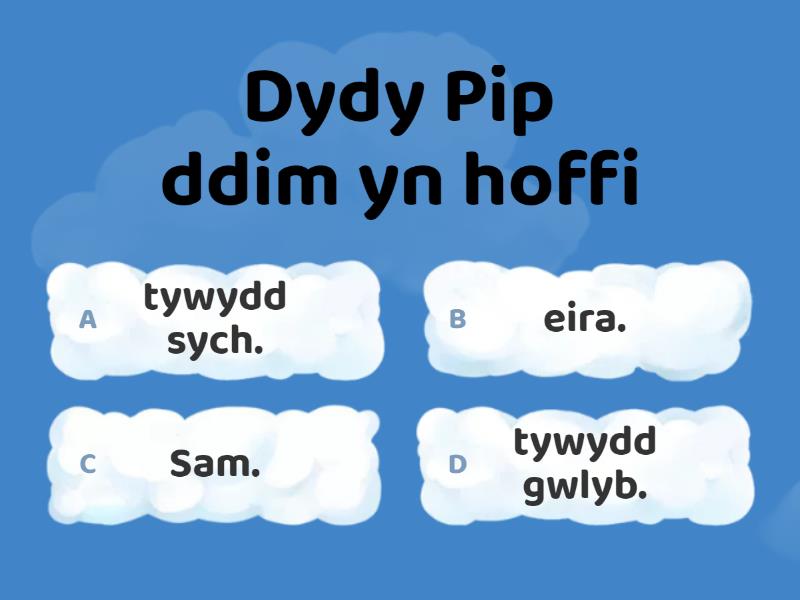 'Pip yn Mynd i'r Ynys' (N) Complete the Sentence - Quiz