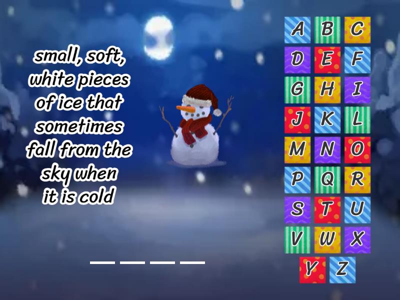 Save the snowman! - Hangman