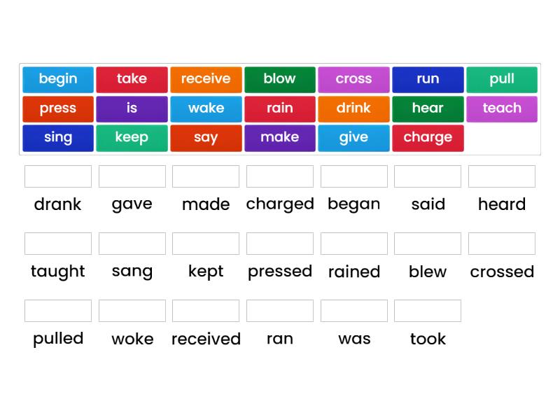 Irregular verbs - Match up