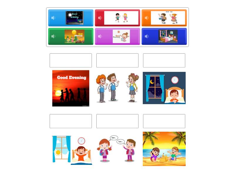 Class PP_Match the Greetings_Worksheet B - Match up