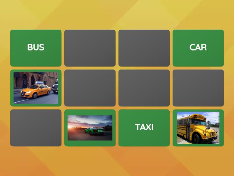 Modes of Transportation memory - Parejas