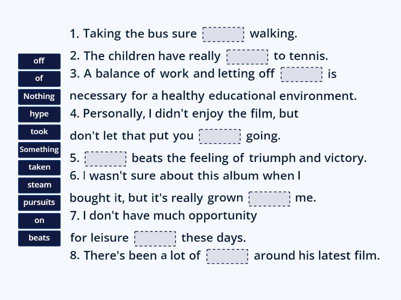 Roadmap B2+ unit 1A - Complete the sentence