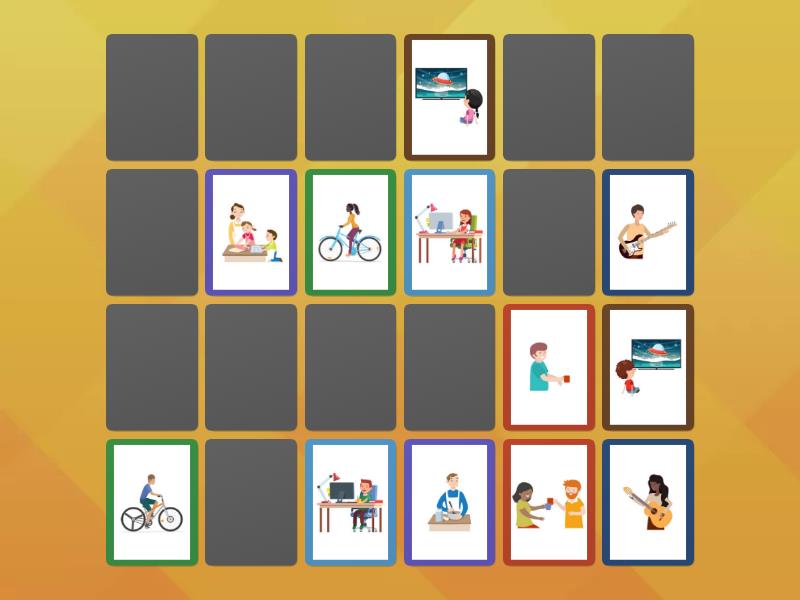 Present Continuous - Matching pairs