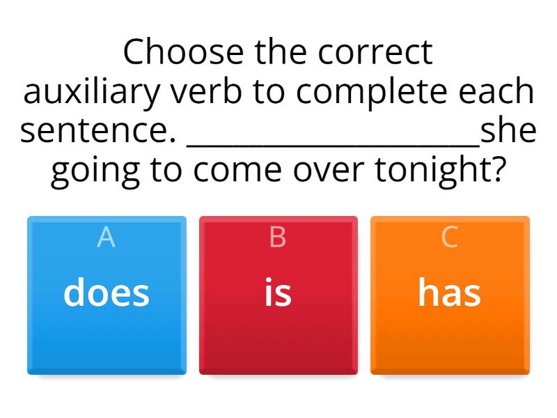 Auxiliary Verbs - Quiz