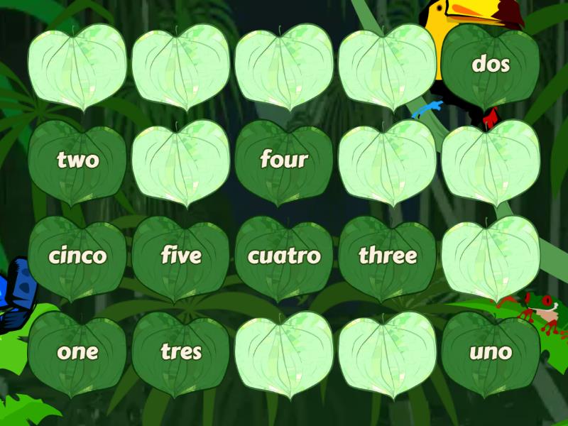 Los numeros 1-10 - Matching pairs