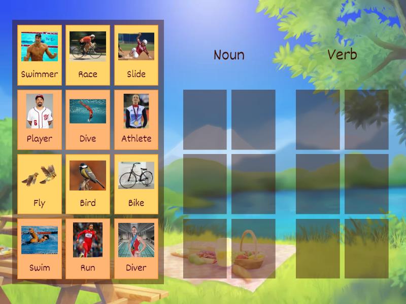 Noun & Verb Sorting - Group sort