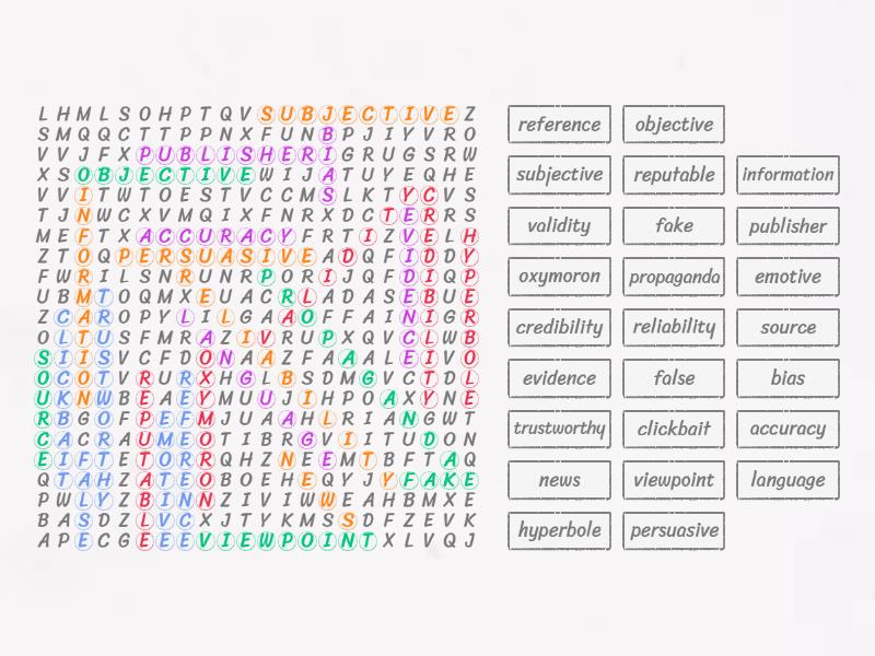 Fake News - Wordsearch