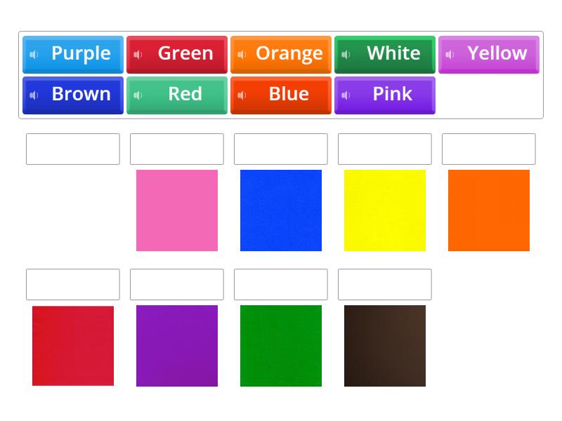 Colors for Homework - Match up