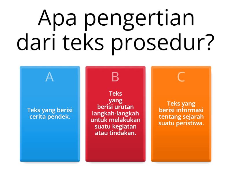 Kuis Teks Prosedur - Quiz