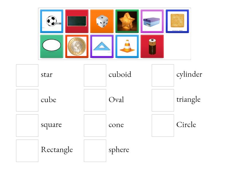 2D and 3D shapes - Match up