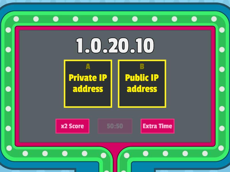 IPv4 Private & Public Ranges - Gameshow quiz