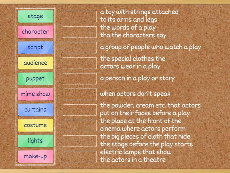 Theatre (words) - Match up