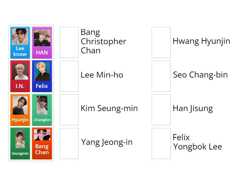 Stray Kids Actual Names - Match up