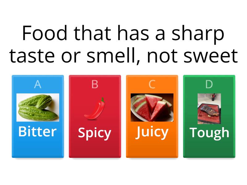 Food Adjectives Quiz