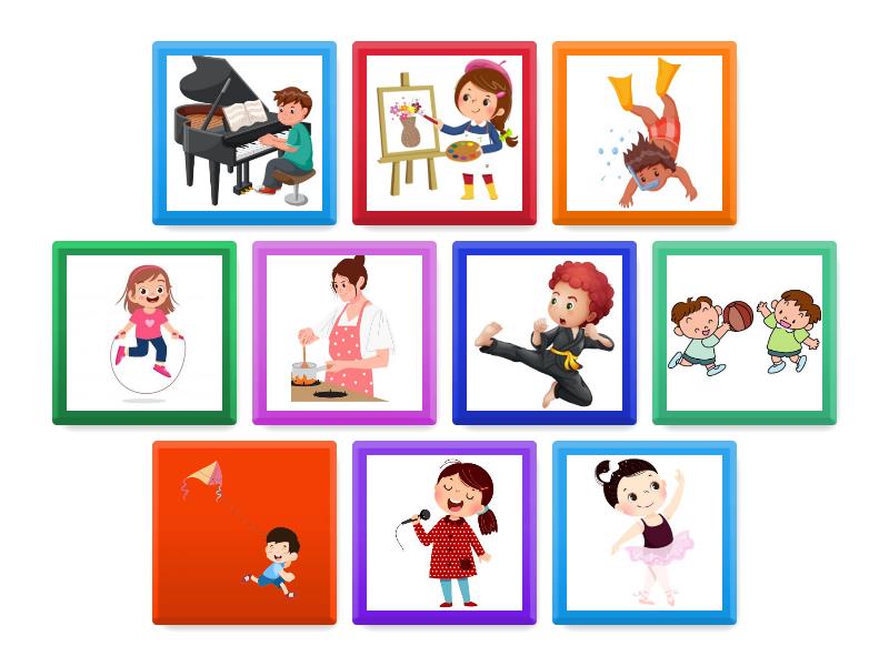 Actions Flashcards - Flip tiles