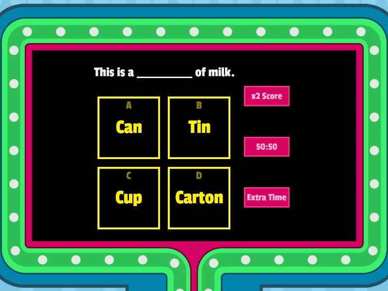 Spotlight 7 module 9A Containers\Exercises - Gameshow quiz