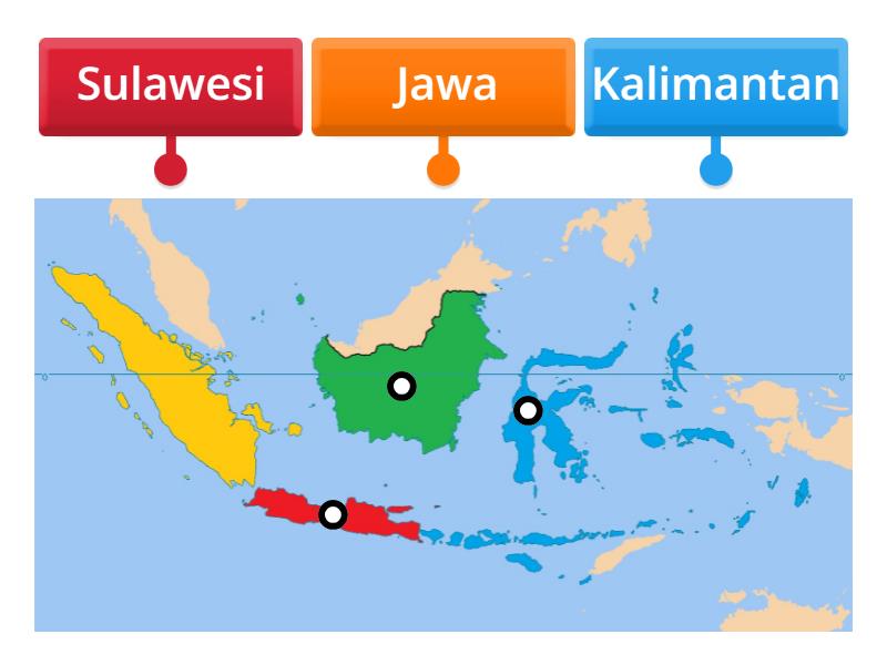 Menentukan letak pulau yang ada di Indonesia - Labelled diagram