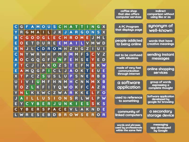 GRADE 9 WORD SEARCH - Wordsearch