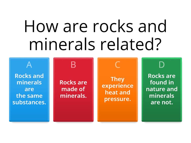 Rocks and Minerals (Test Review) - Quiz